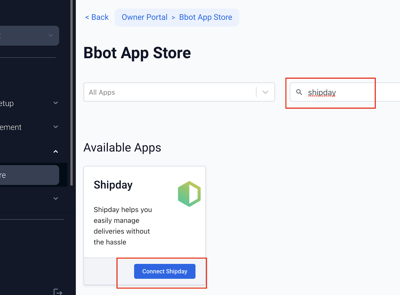 Shipday integration with Bbot