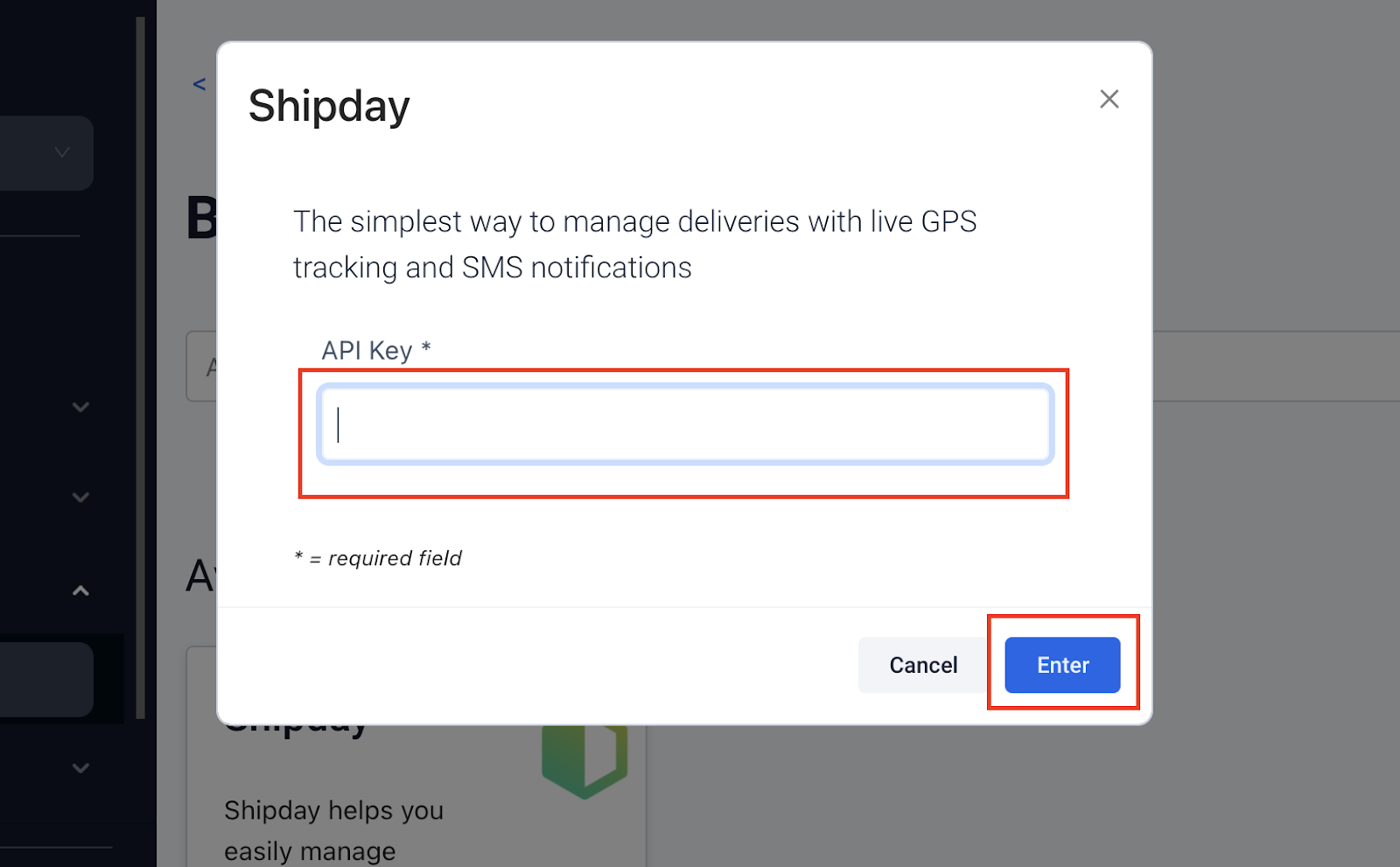 Shipday integration with Bbot