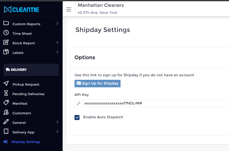 Shipday integration with Cleantie