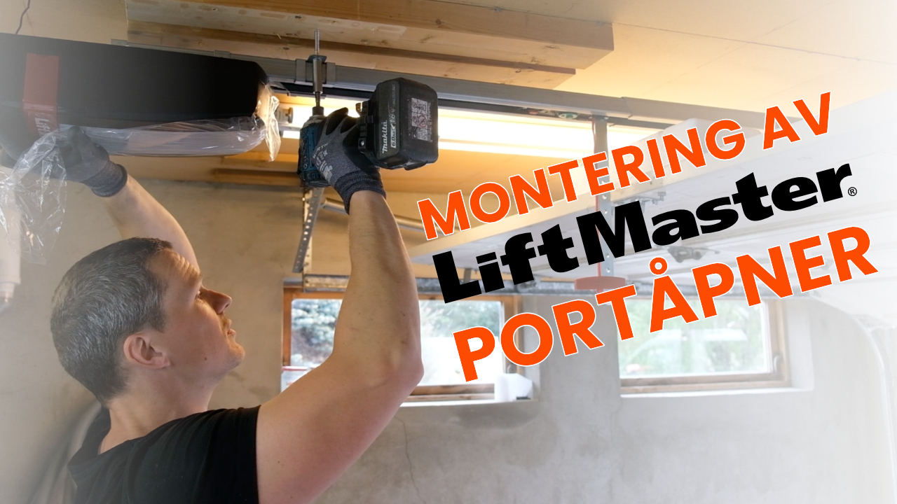 Ny video: Montering av Liftmaster portåpner (LM-EV serie) - Nyheter