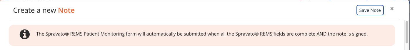SPRAVATO REMS Automated Patient Monitoring Form