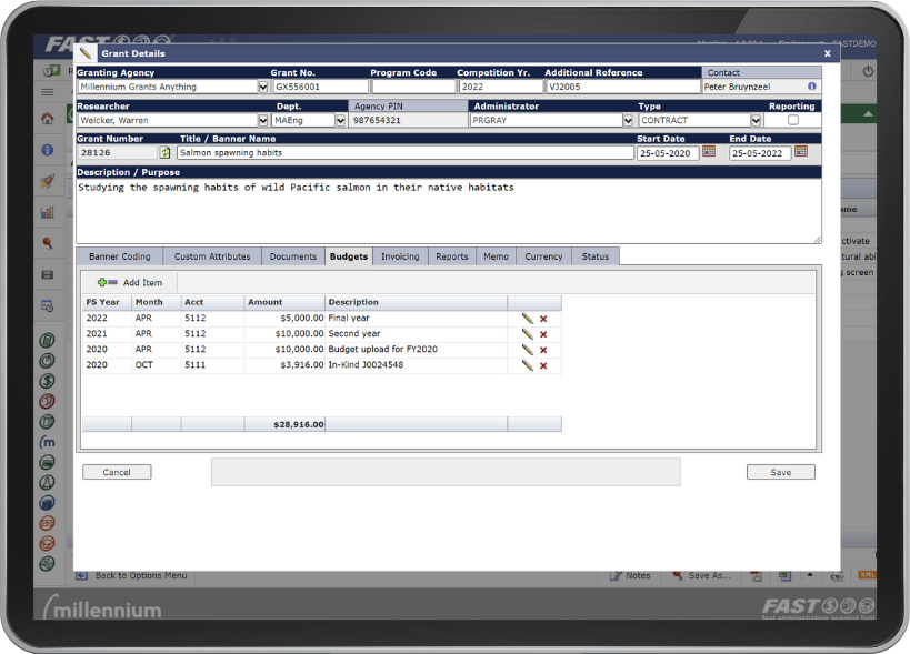 Millennium Software | FAST Financial Reporting Platform