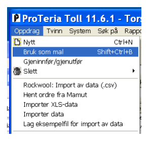 Hvordan lage forhåndsutfylt mal i Proteria Toll? | Kunderessurser ...