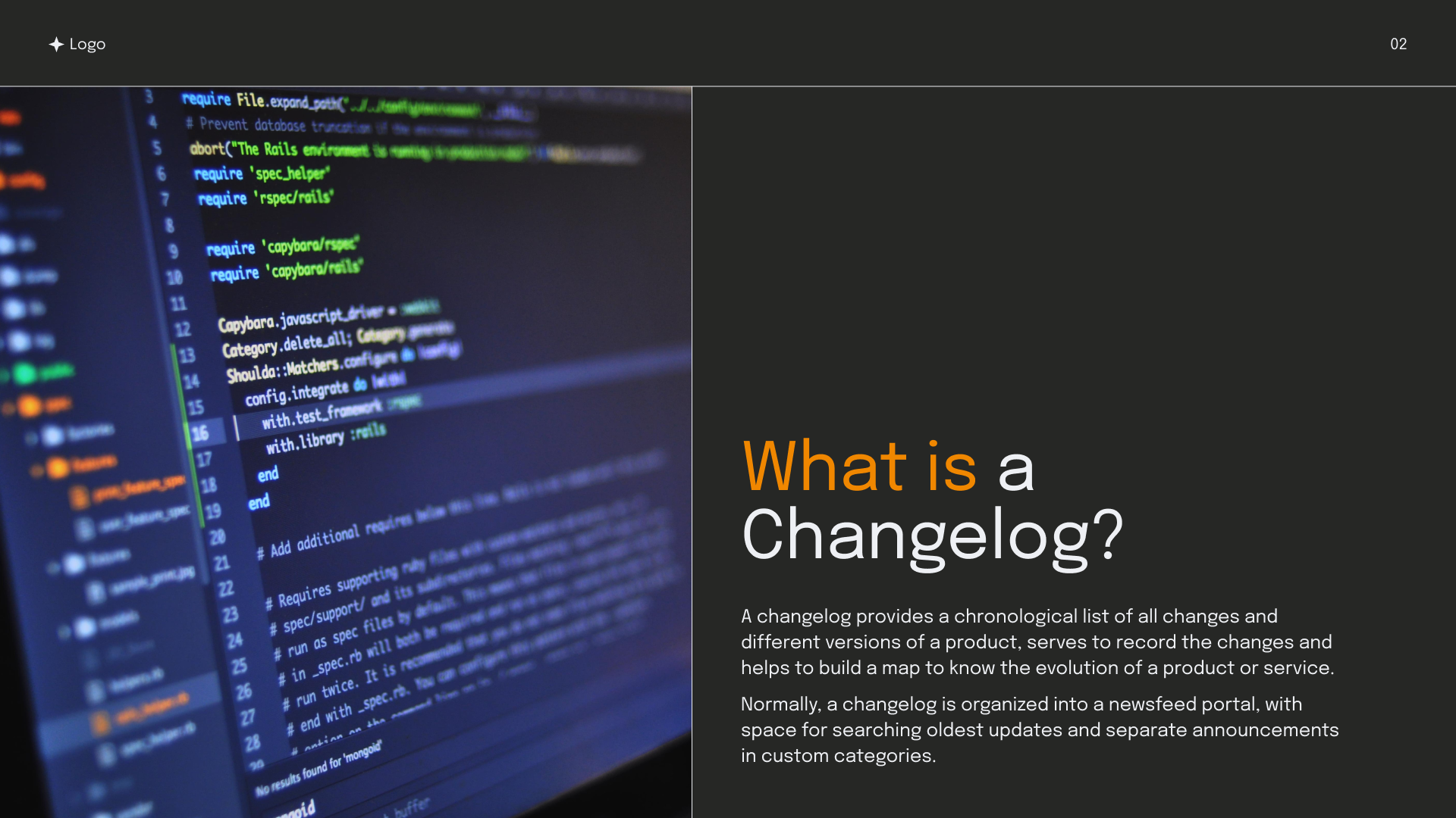 Colossyan's What is a changelog? templates