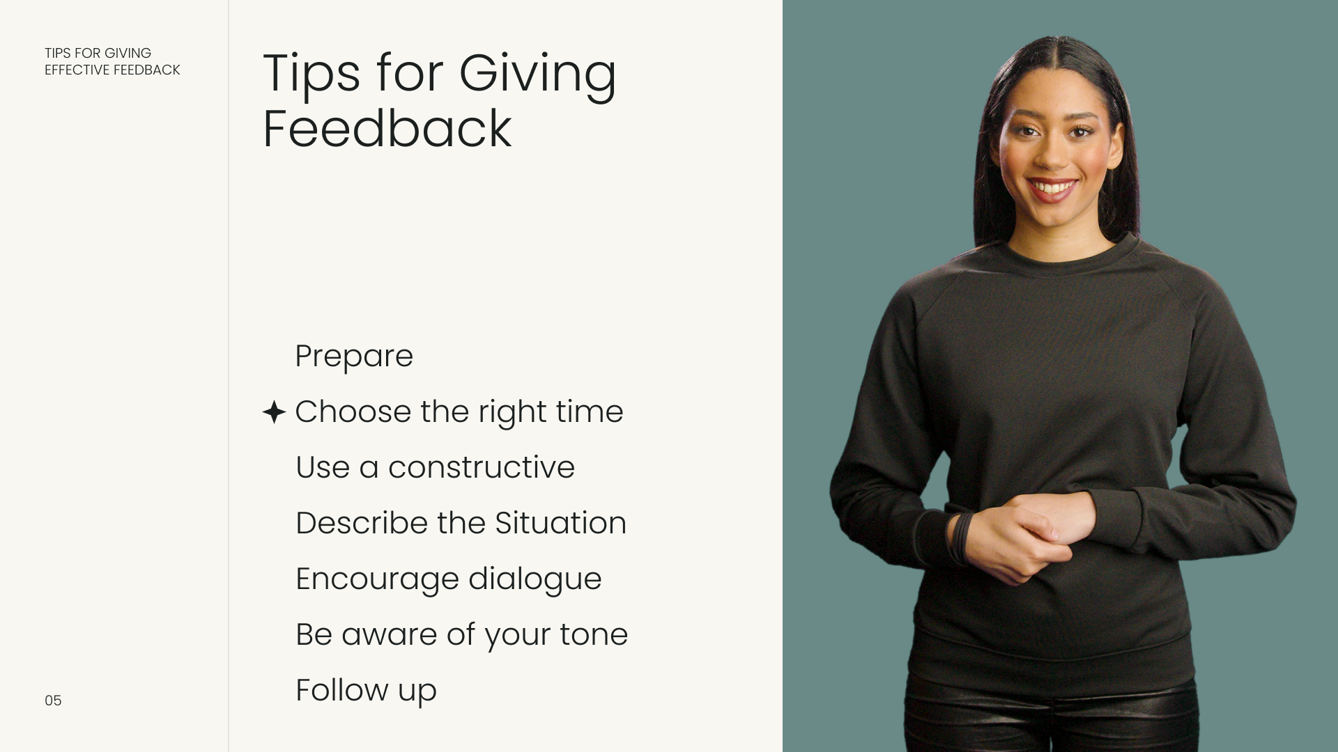 Colossyan's Effective feedback templates