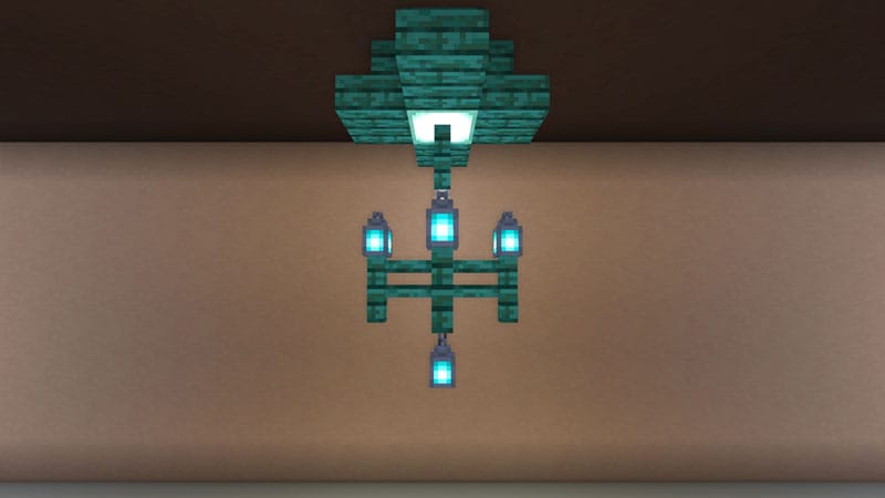 Blue banner chandelier by JotBot | Minecraft Build Tutorial