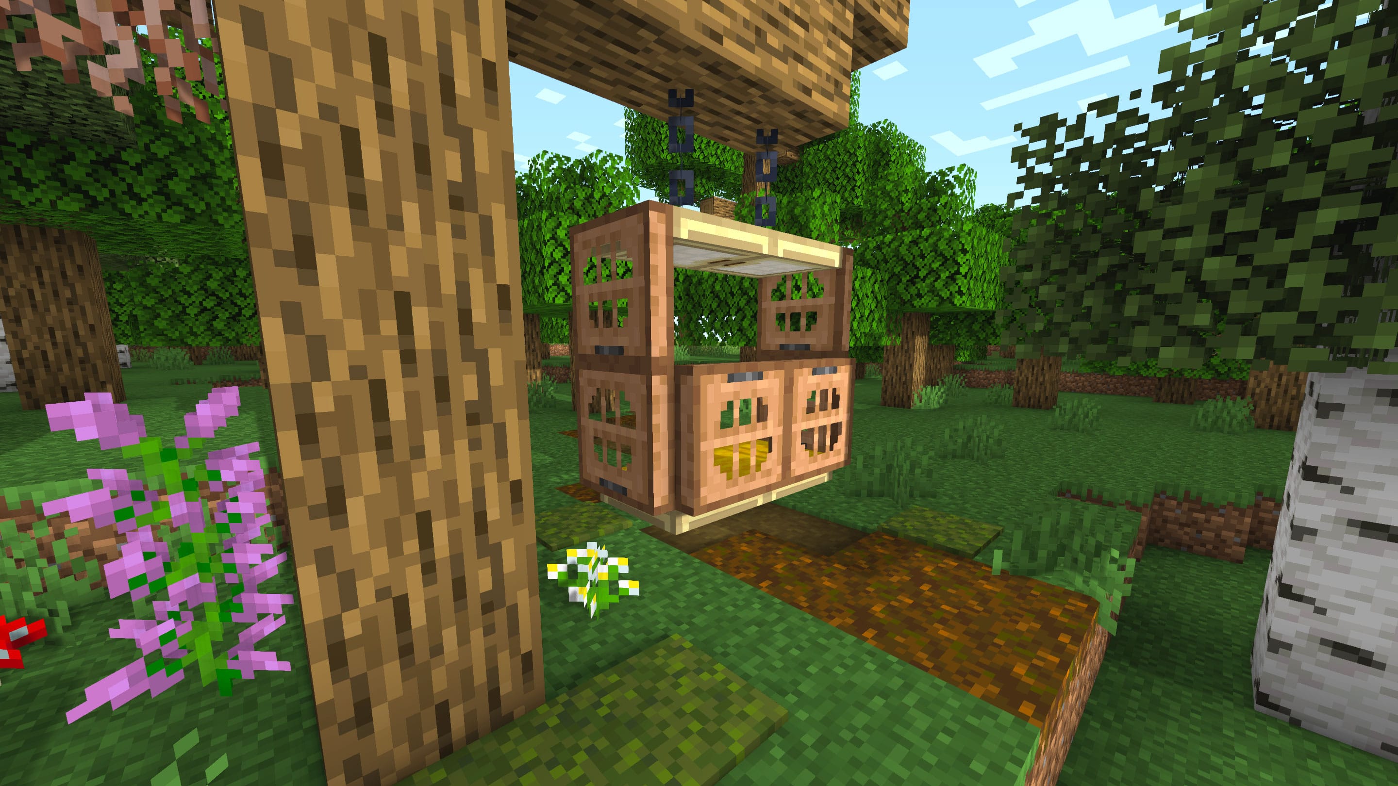 Wicker Bench Swing by cathialoria | Minecraft Build Tutorial