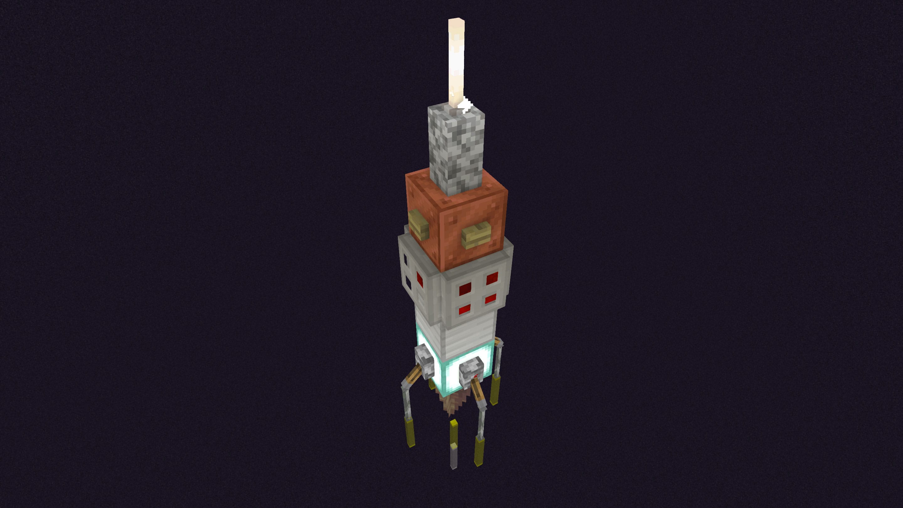 Retro rocketship by IamPixel | Minecraft Build Tutorial