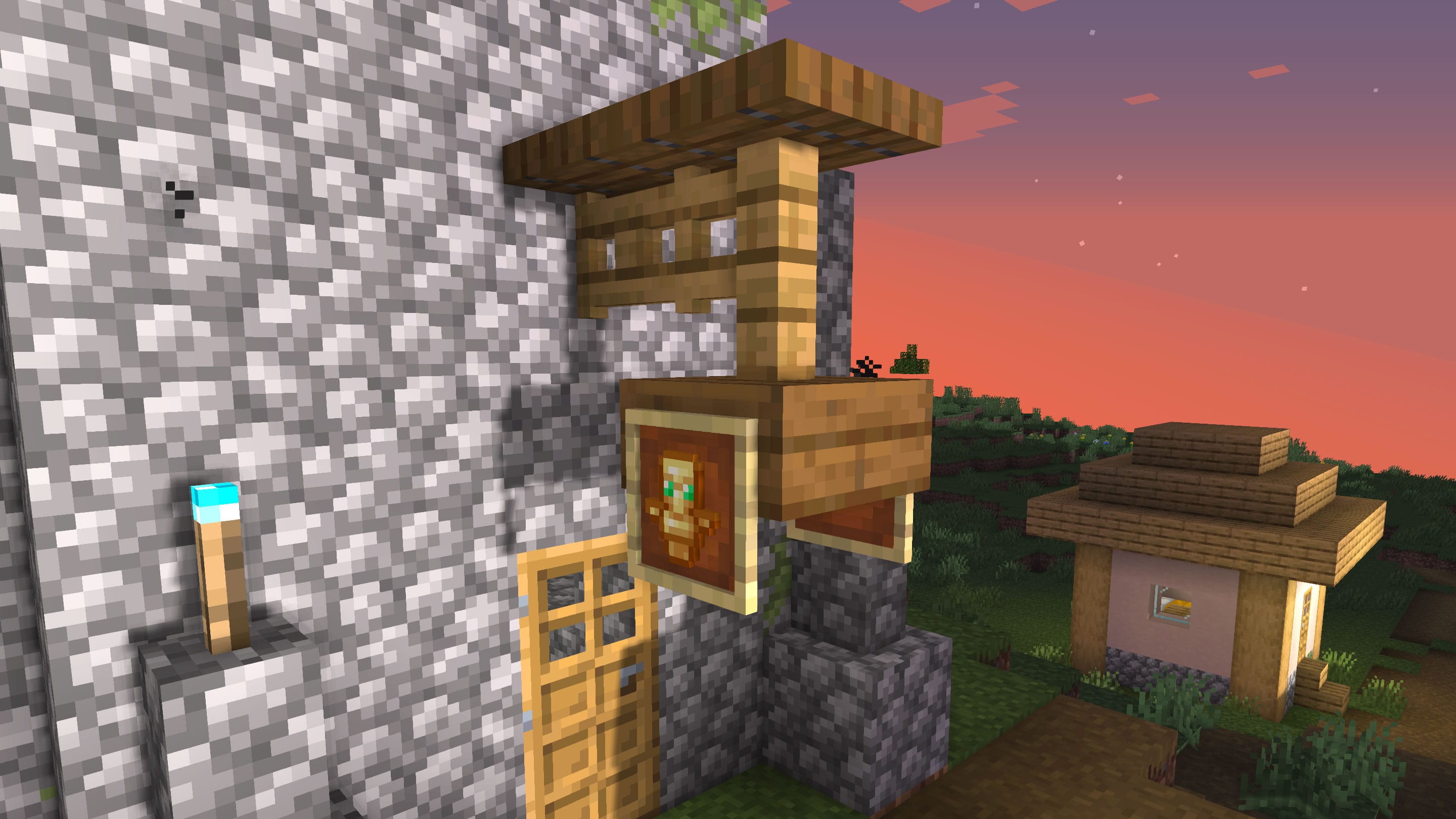 Hanging item shop sign by Blaubart | Minecraft Build Tutorial