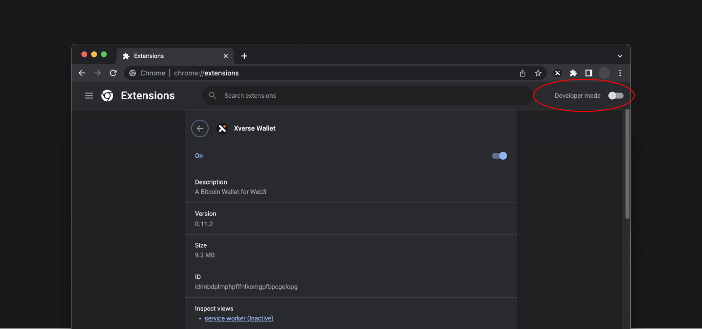 How to Manually Update Your Xverse Chrome Browser Extension