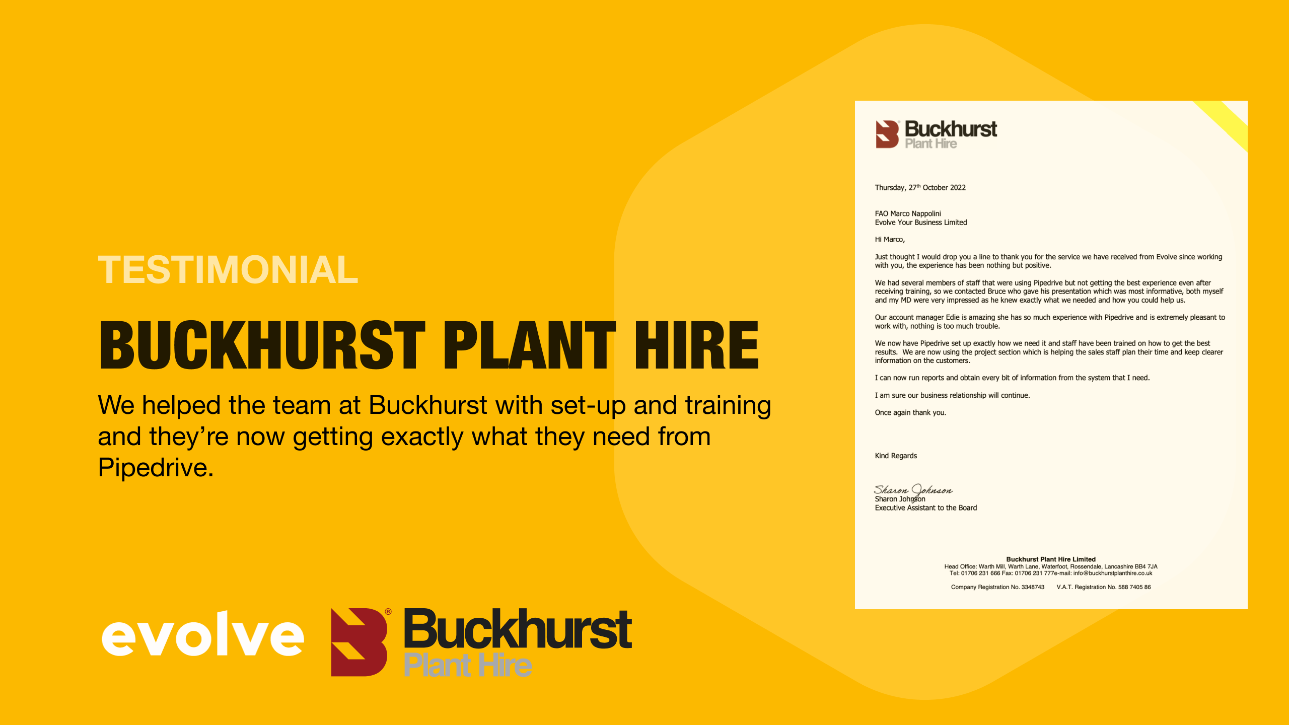Testimonial: Buckhurst Plant Hire