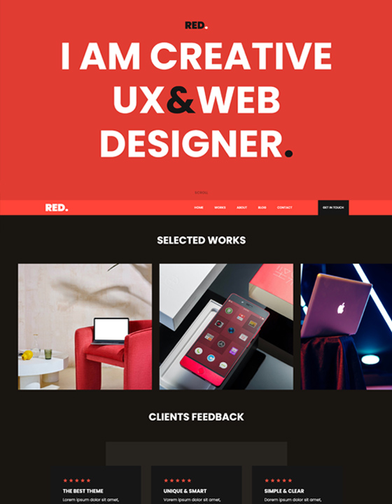 Red - Portfolio Website Template