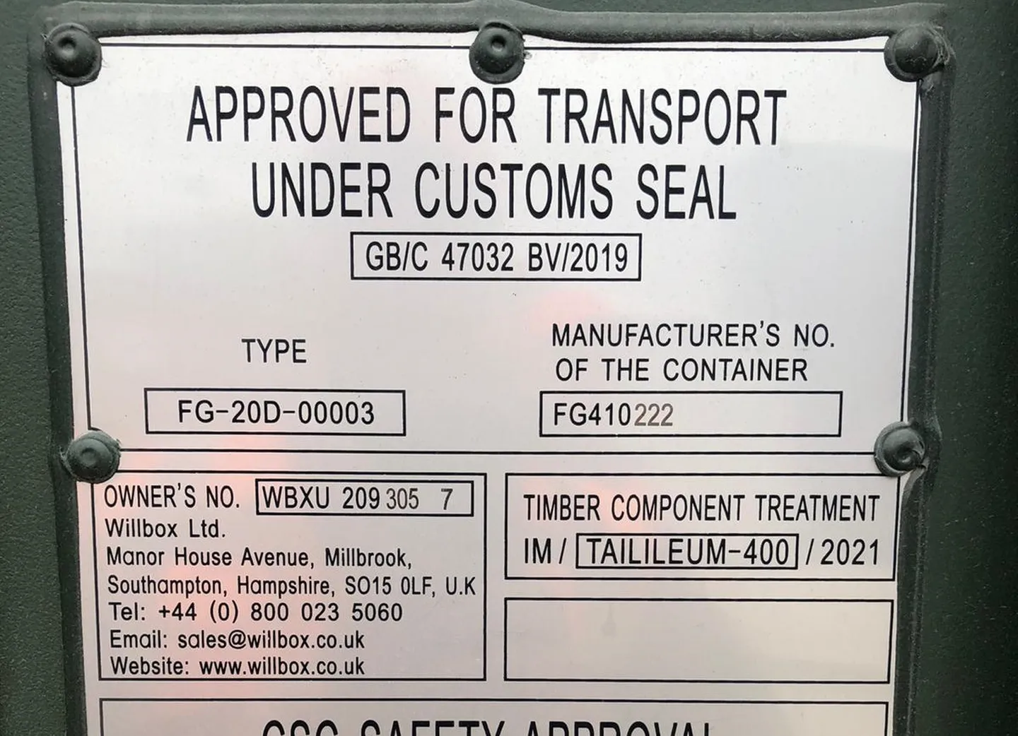 CSC Plating - Ship-Shape Shipping Containers | Willbox