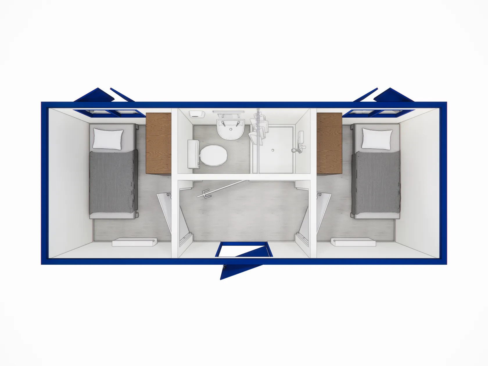 Site Sleeper Cabins Hire - Container Site Accommodation