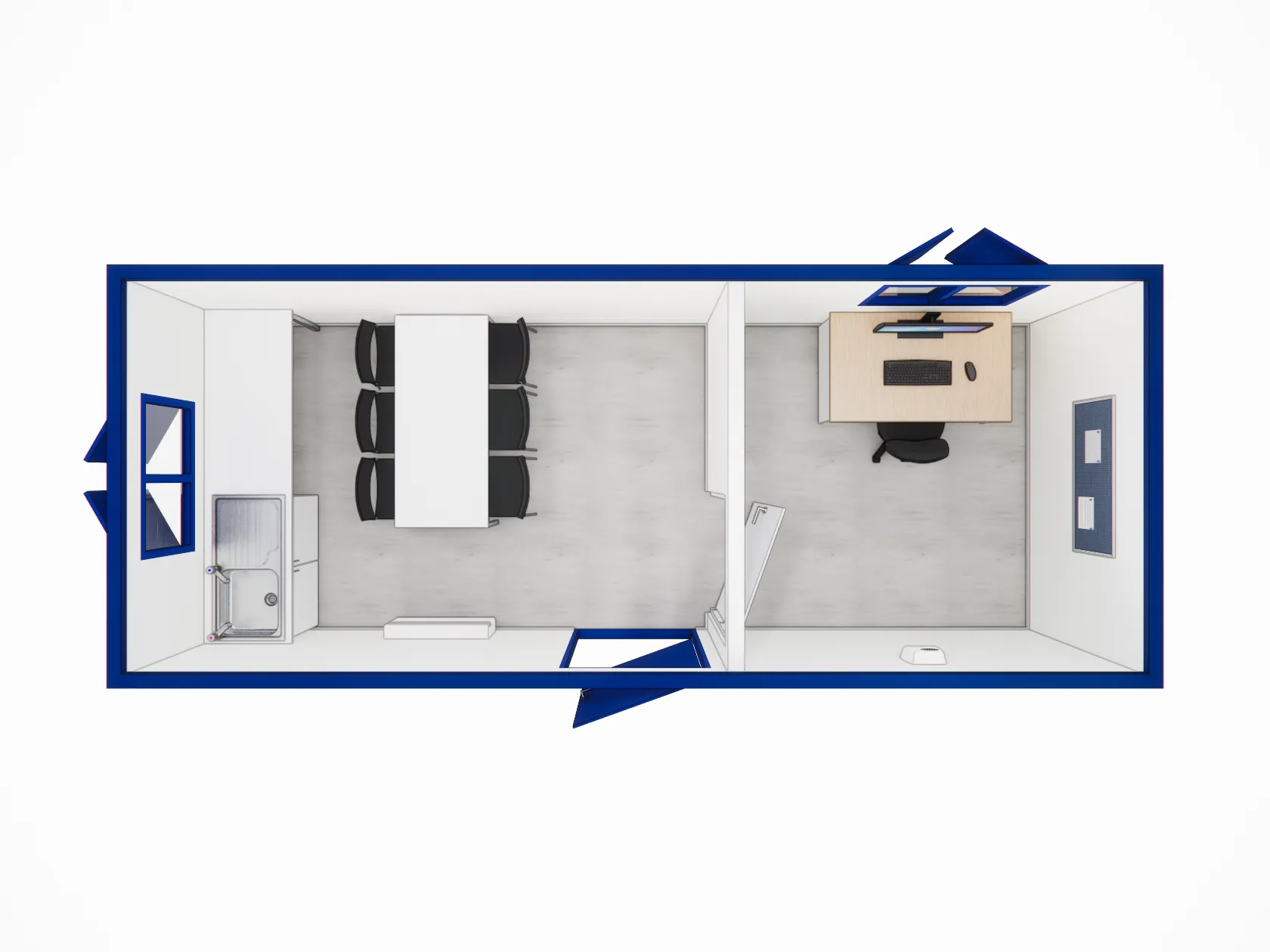 Combination Shipping Container Office Unit Hire - 10ft & 20ft