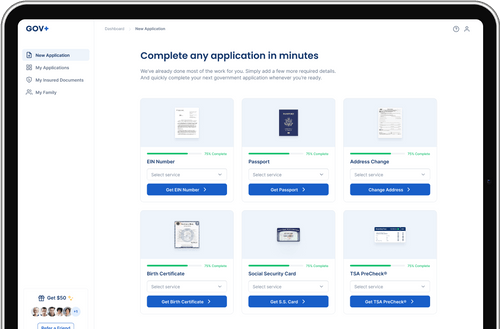 Apply for TSA PreCheck® online | GOV+