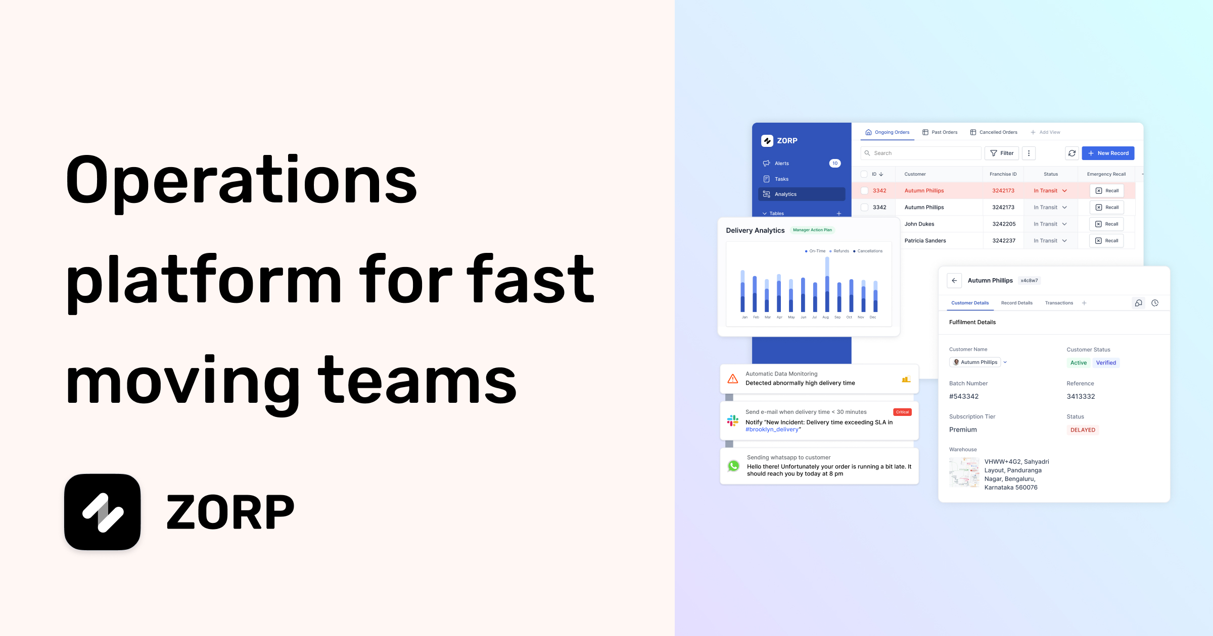 Field operations & supply chain management platform | ZORP