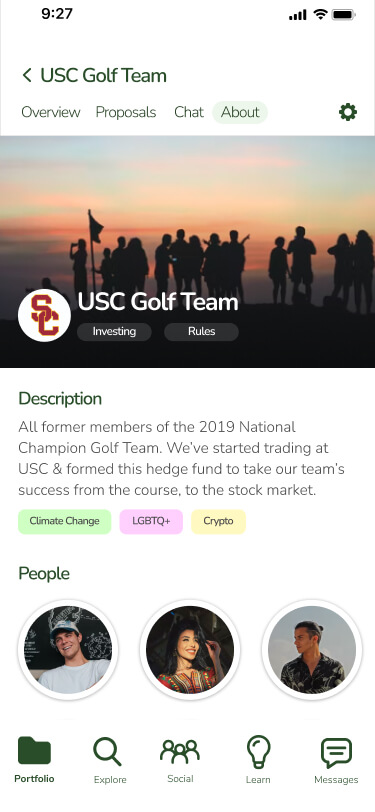 Hedge - Make a hedge fund with your friends