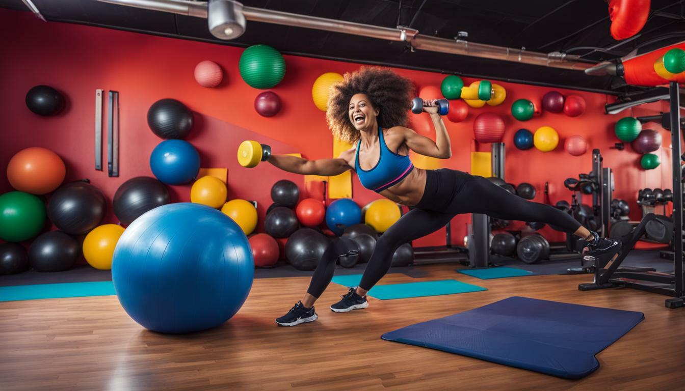 ¡Ríete mientras te pones en forma con la rutina abdomen gym mujer!