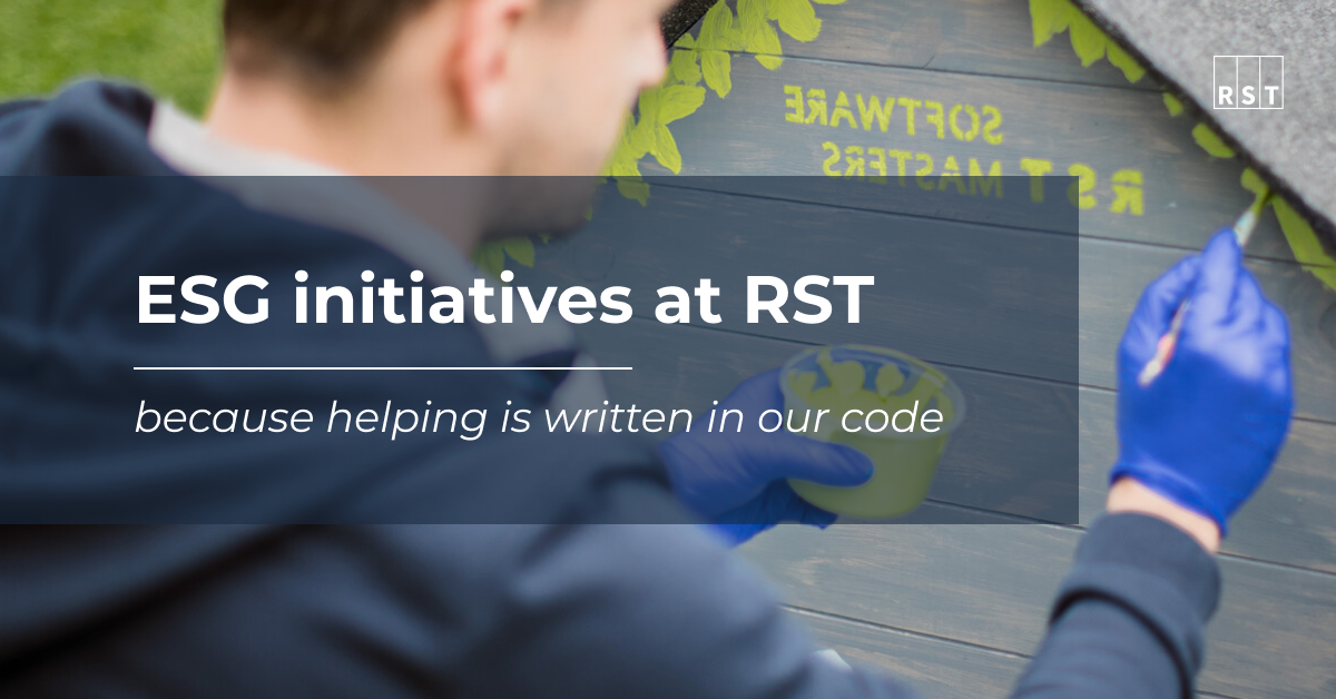ESG initiatives at RST, because helping is written in our code | RST ...