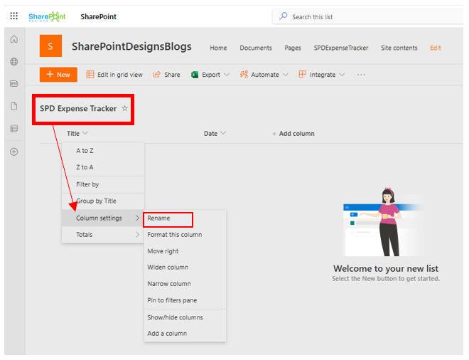 How to create SharePoint list - SharePoint Designs