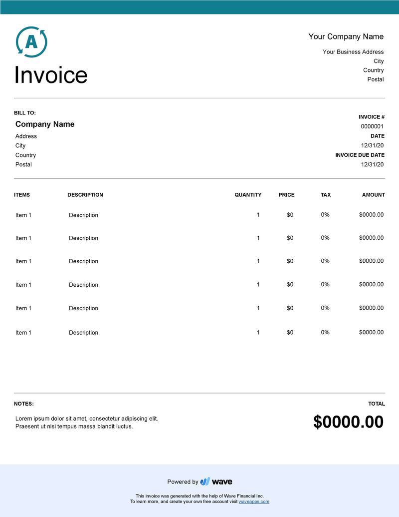 Translation Invoice Template - Free Download