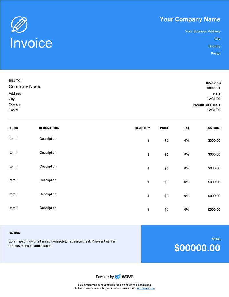 Logo Design Invoice Template - Free Download