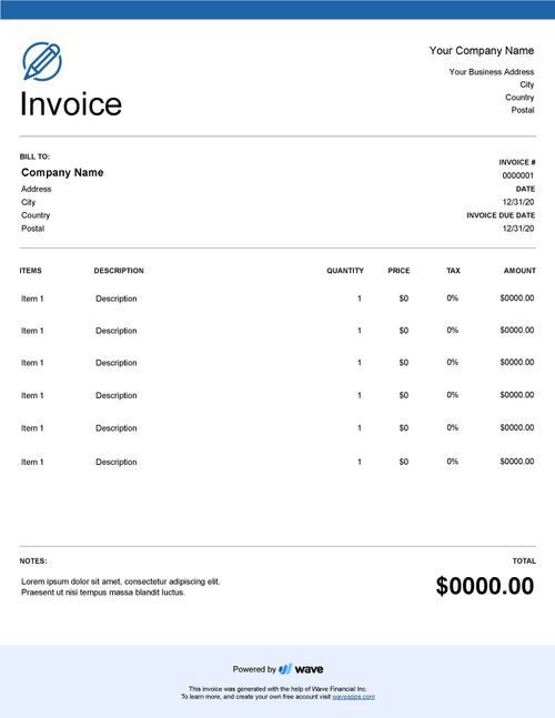 Logo Design Invoice Template - Free Download