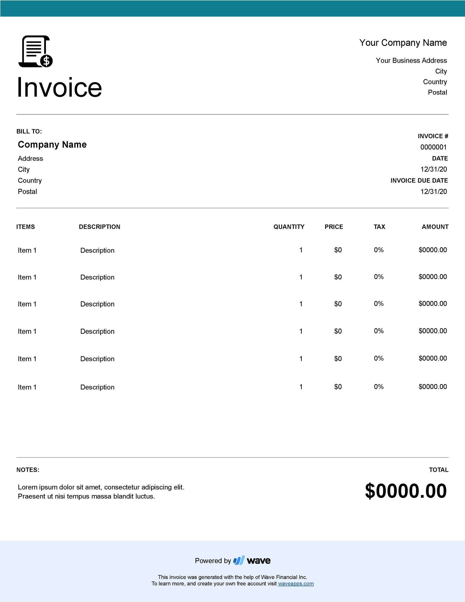 Pro Forma Invoice Template - Free Download