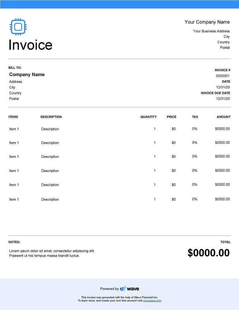 Software Development Invoice Template - Free Download