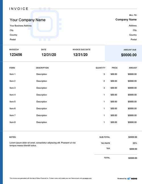 Software Development Invoice Template - Free Download