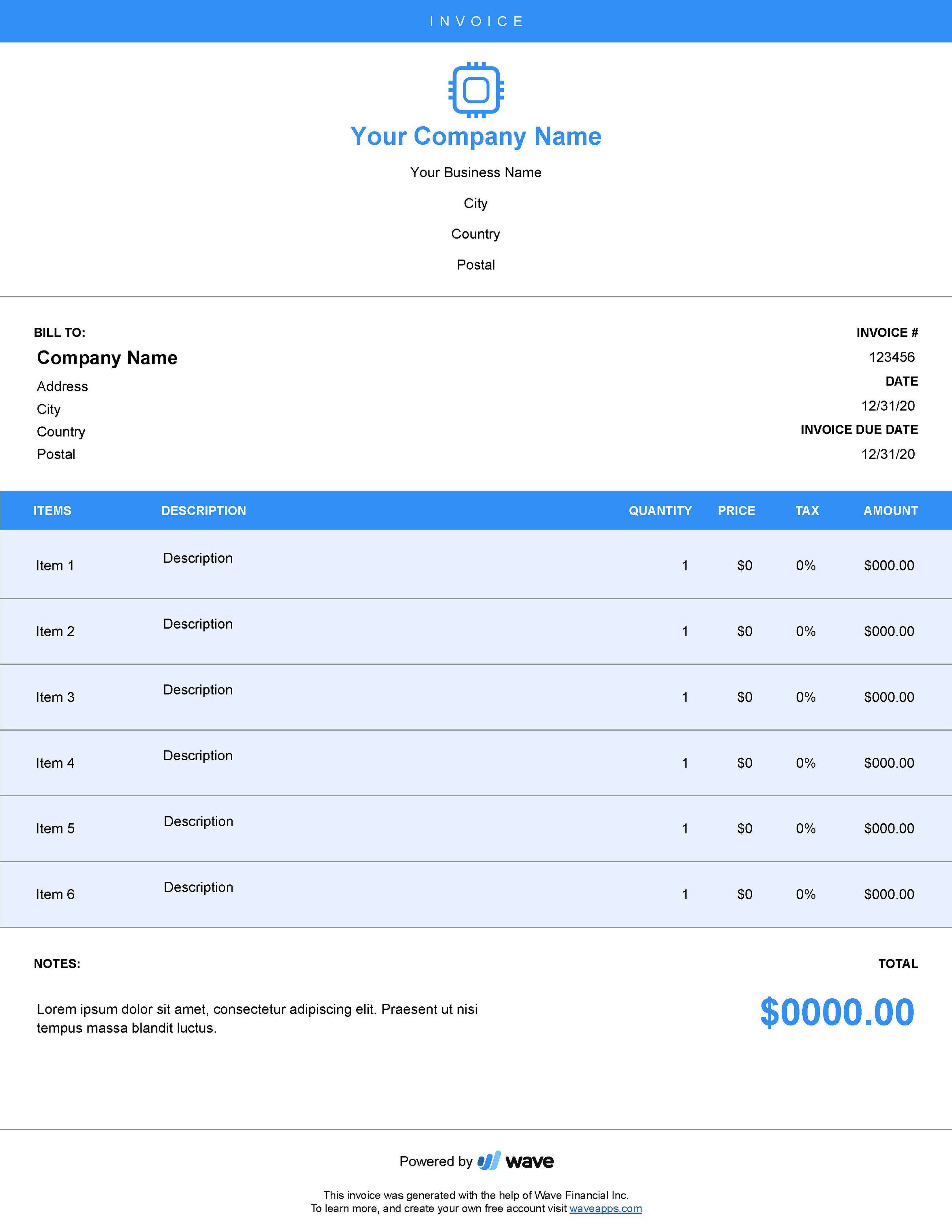 Software Development Invoice Template - Free Download