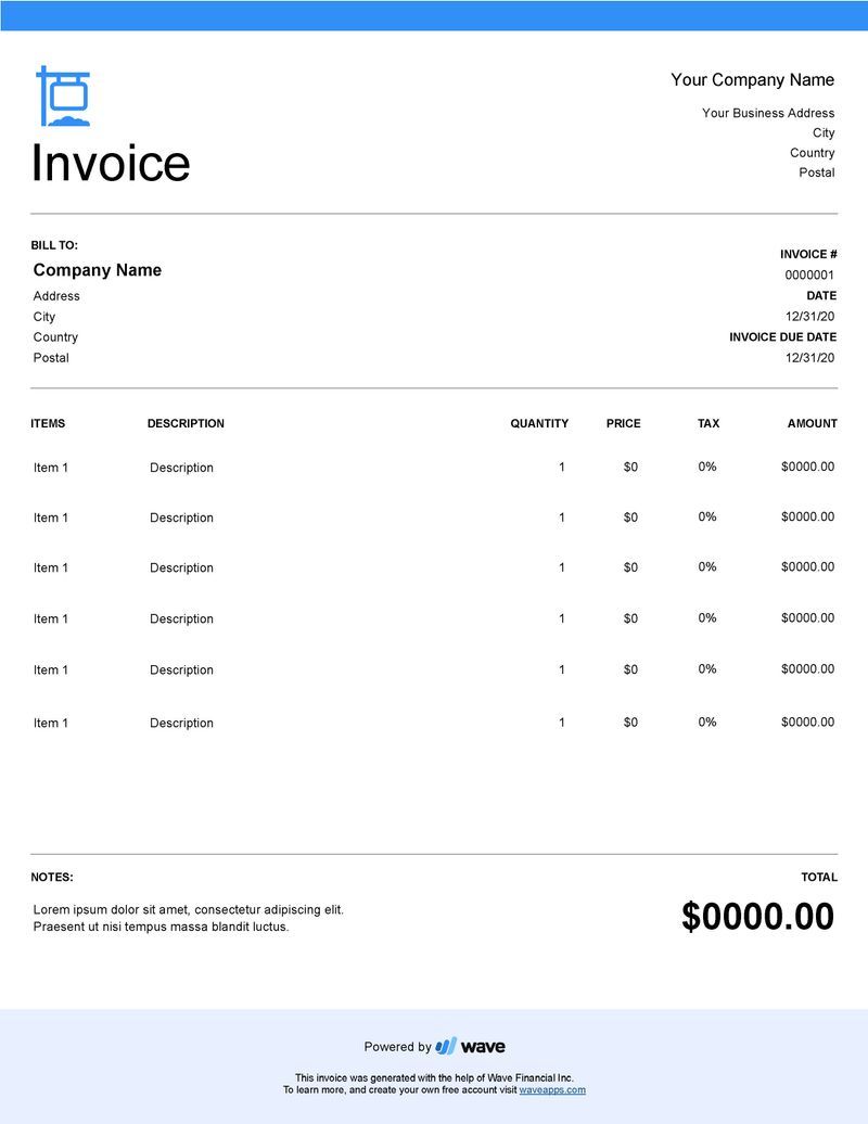 Real Estate Invoice Template - Free Download
