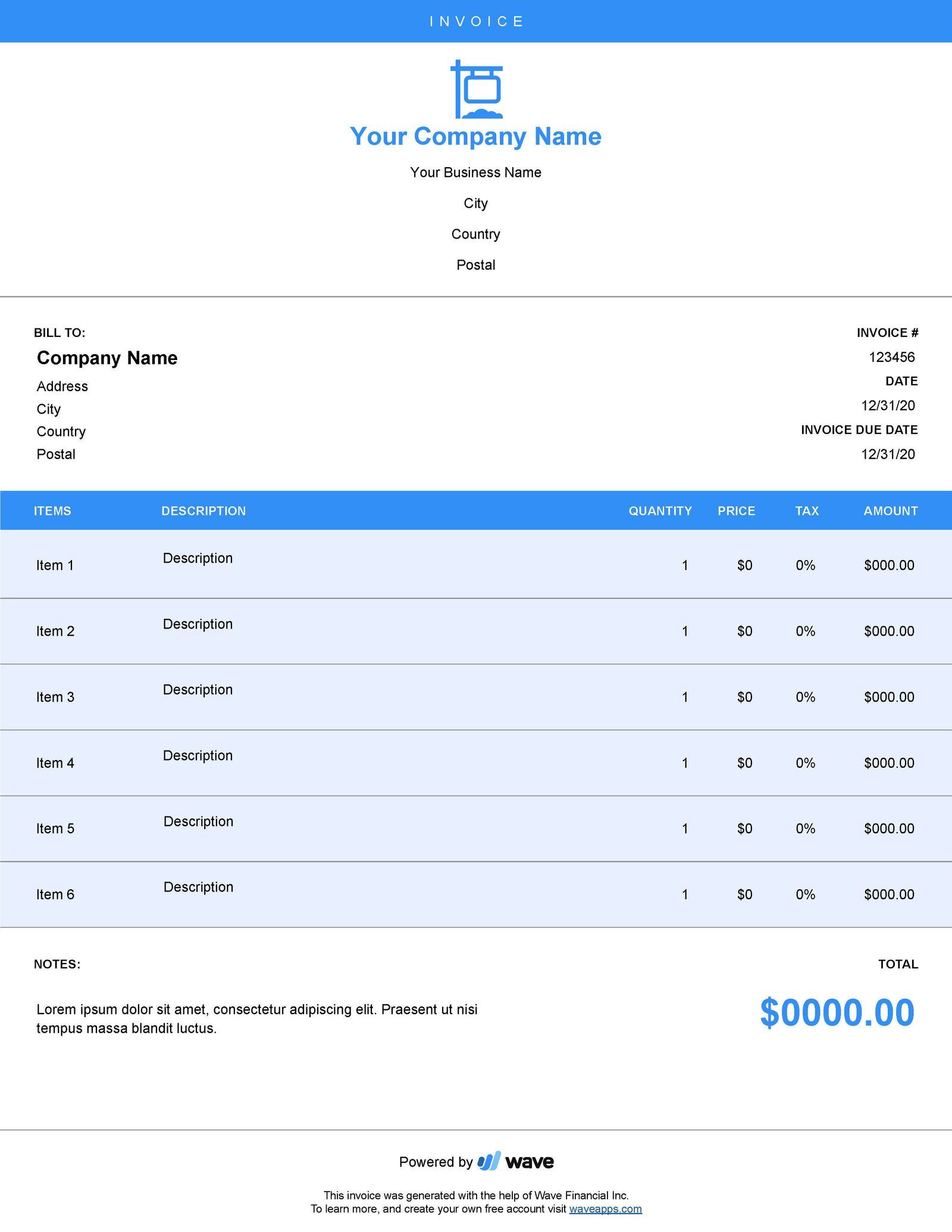 Real Estate Invoice Template - Free Download