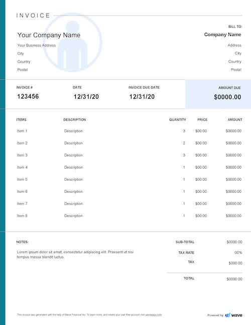 Self Employed Invoice Template Free Download