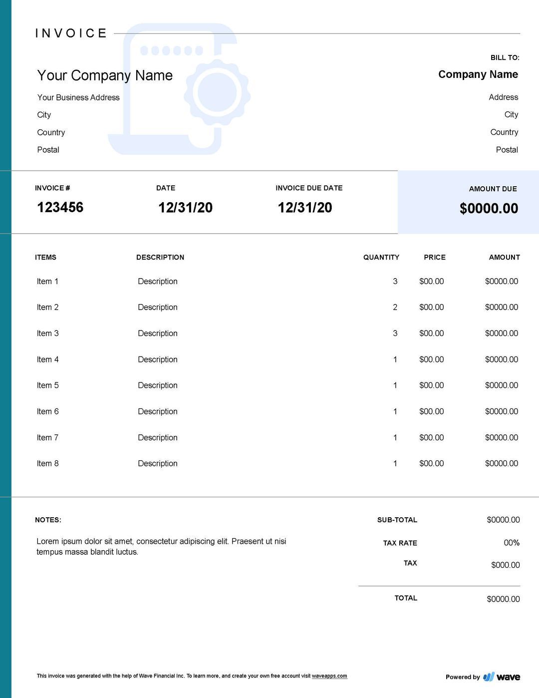Notary Public Invoice Template - Free Download