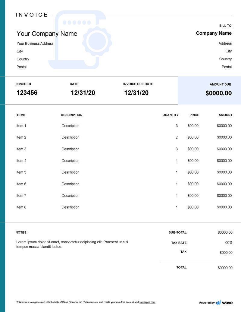 Notary Public Invoice Template - Free Download