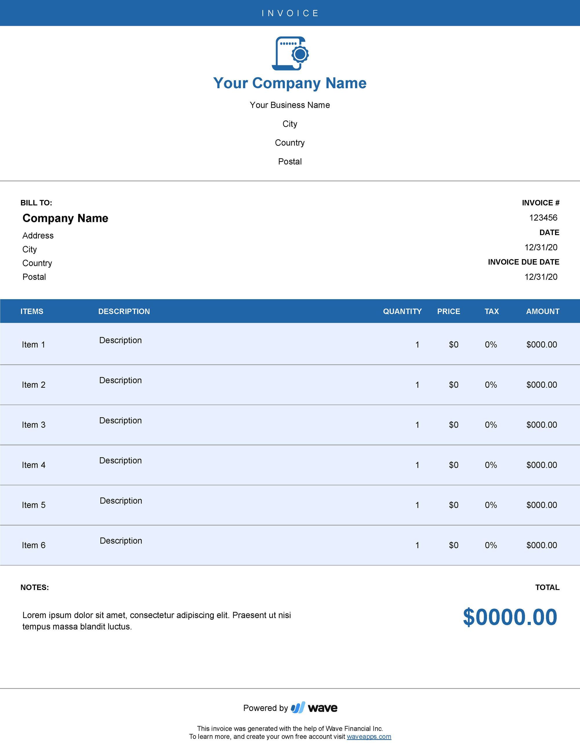 Notary Public Invoice Template - Free Download