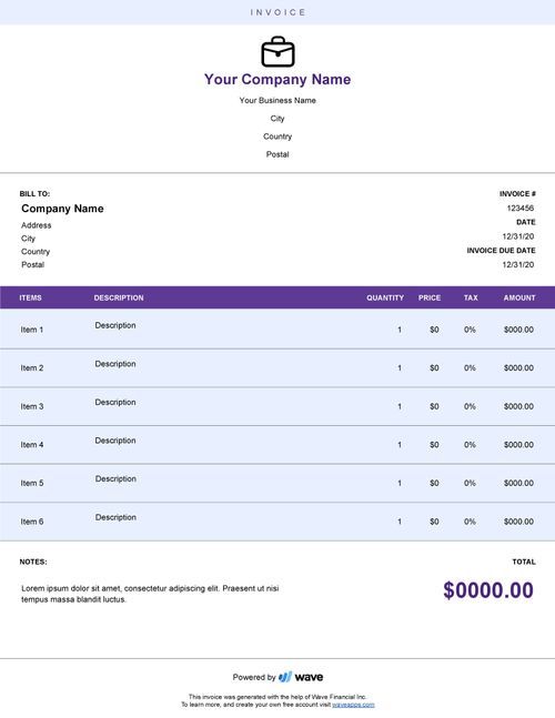 Retainer Invoice Template - Free Download