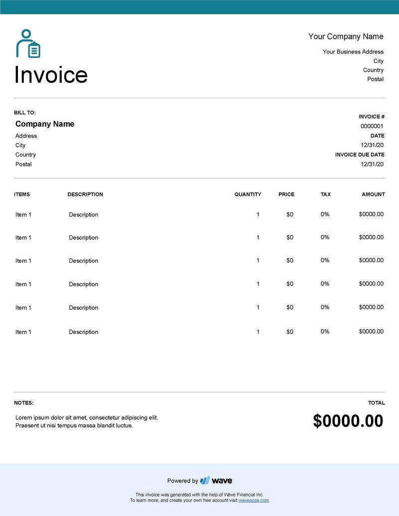 Sole Trader Invoice Template - Free Download