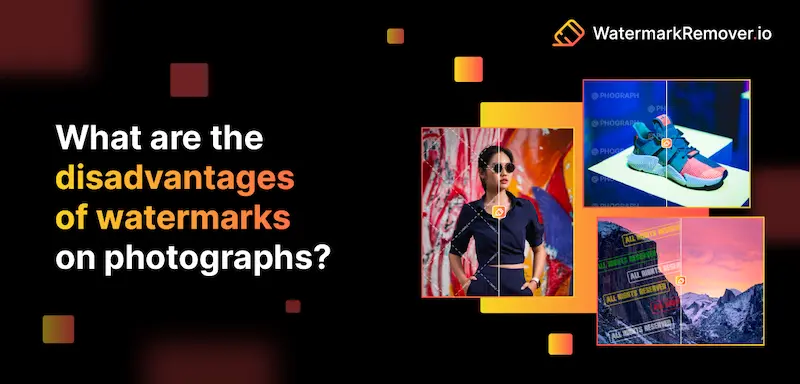 What are the disadvantages of watermarks on photographs?