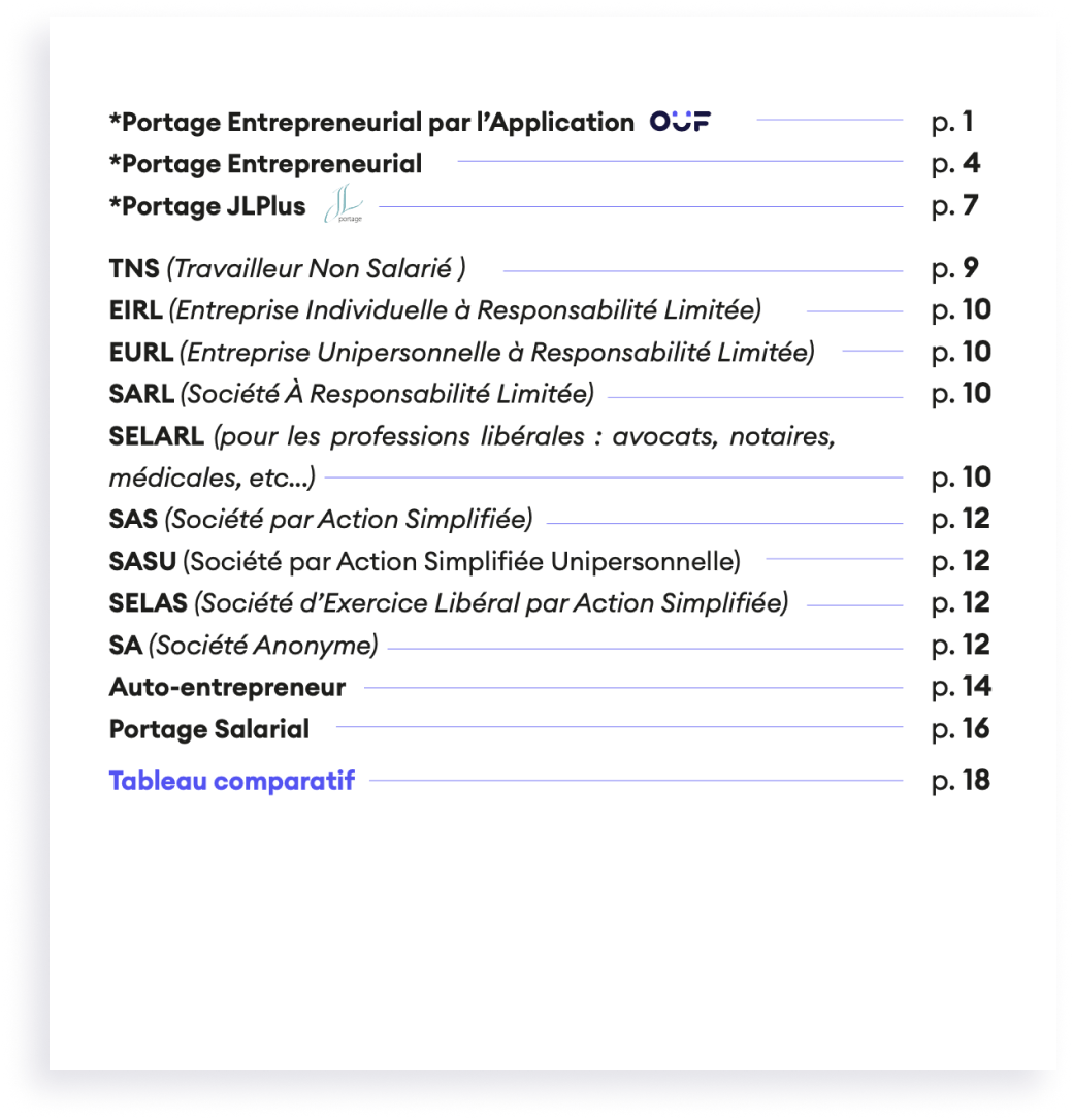 Guide statuts juridiques