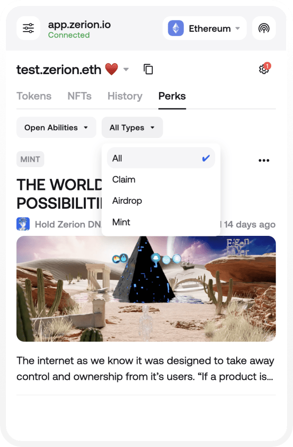 Zerion Premium | Crypto Wallet for NFTs and DeFi
