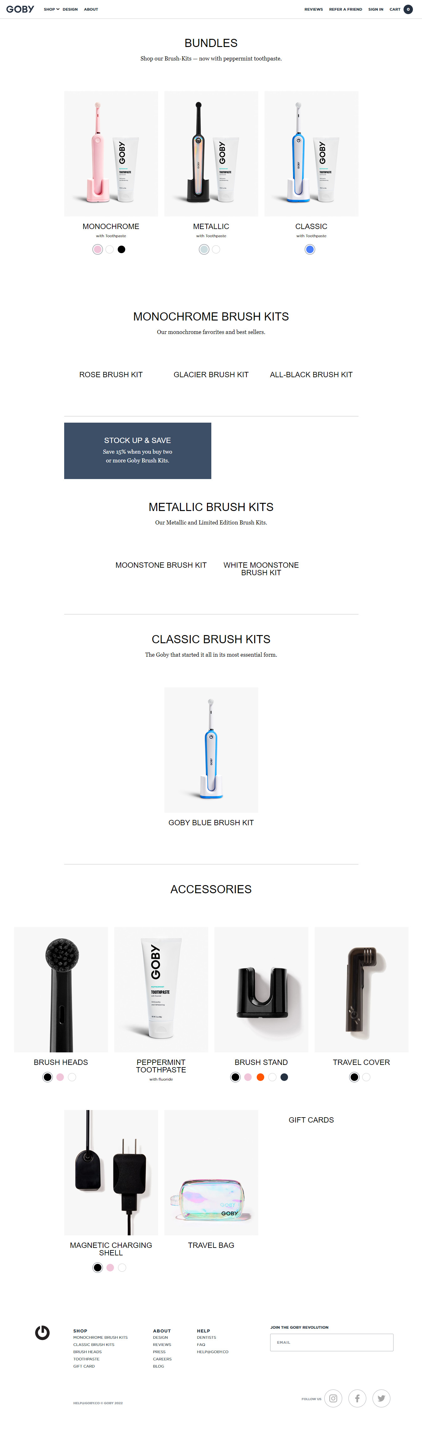 Goby - Desktop Collection Page - DTC Swipe File