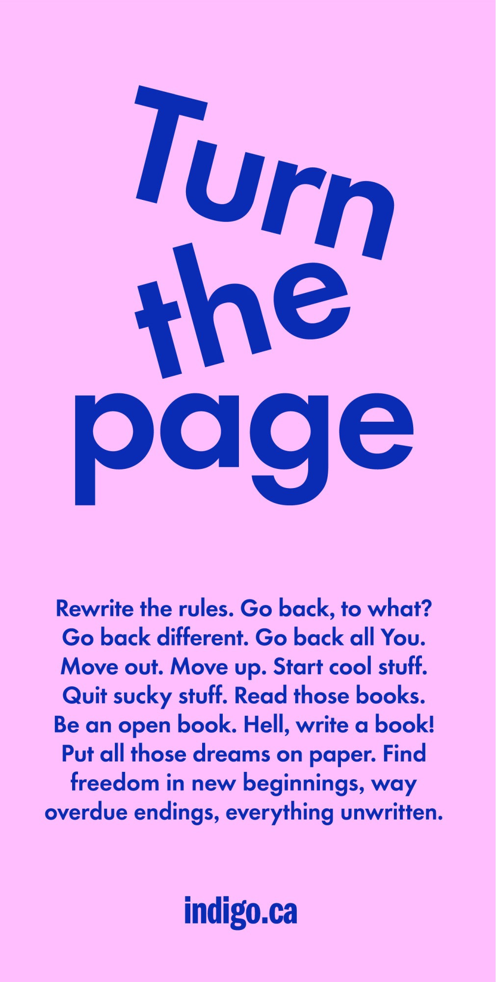 Indigo “Turn The Page” Campaign — Wedge
