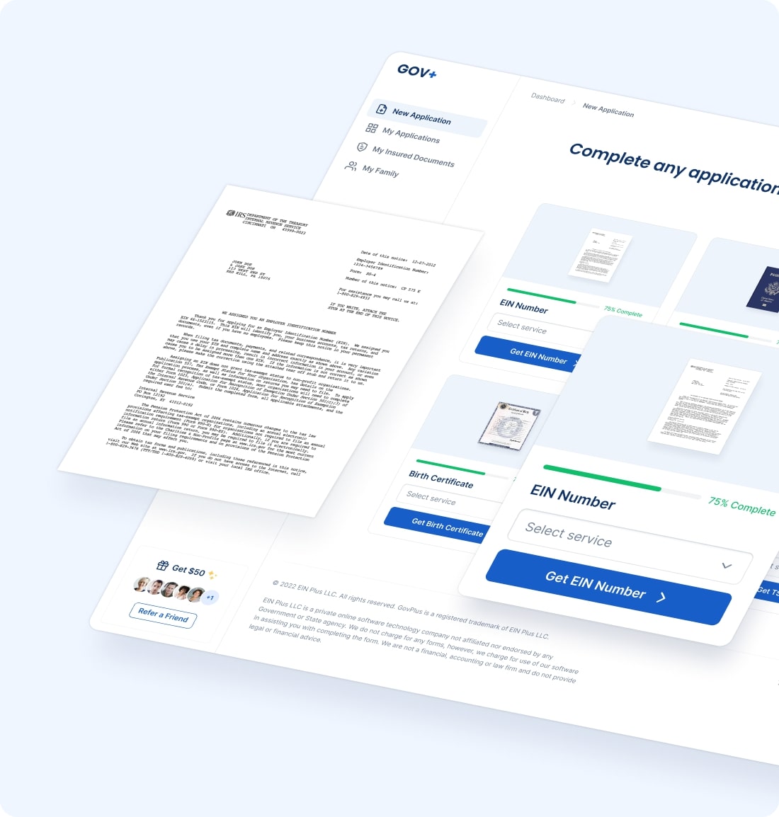 EIN application & Employer Identification Number lookup | GOV+