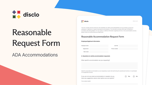 ADA Accommodation Request Form Template 2024 | Disclo Resource