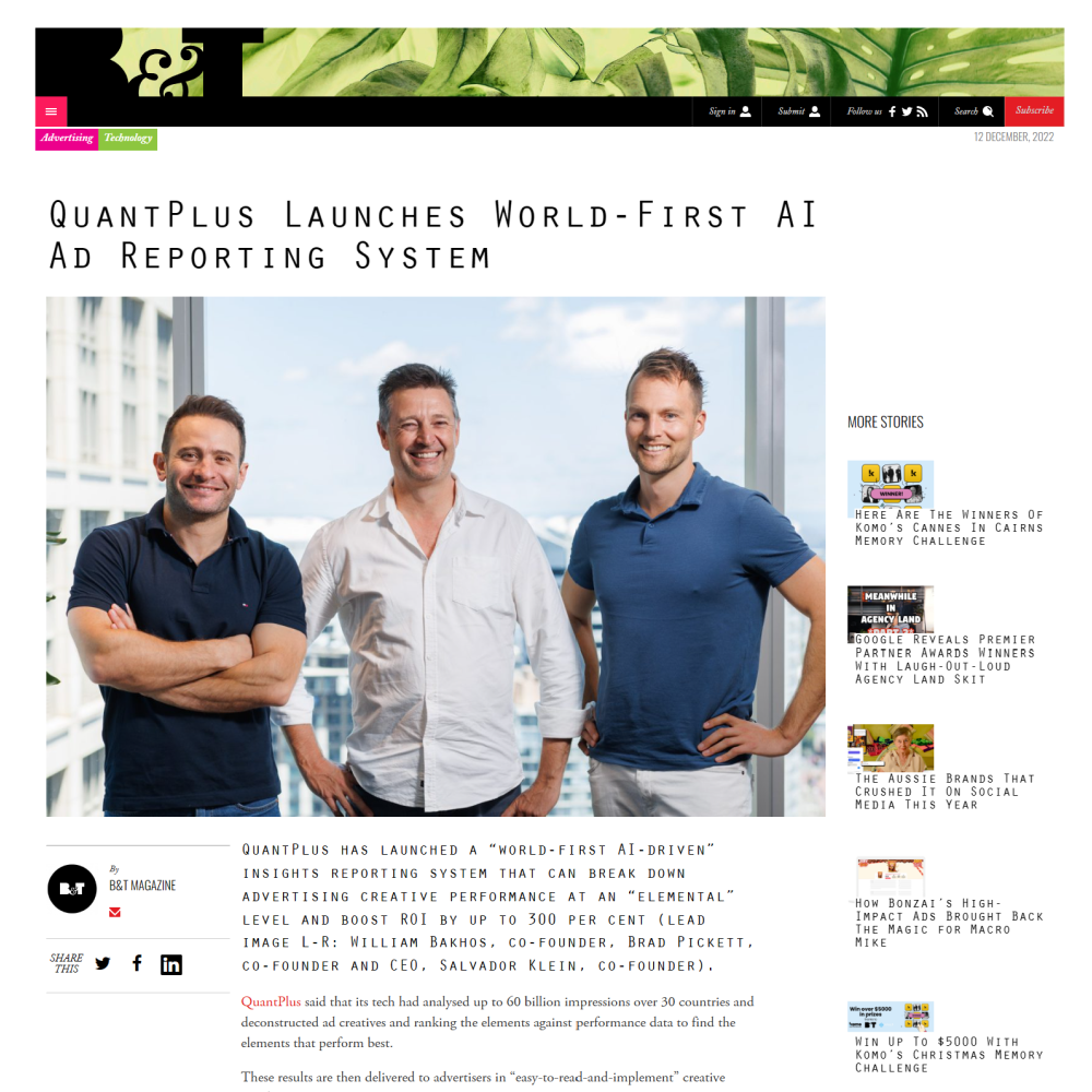 QuantPlus - AI Driven Creative Insights for Advertising