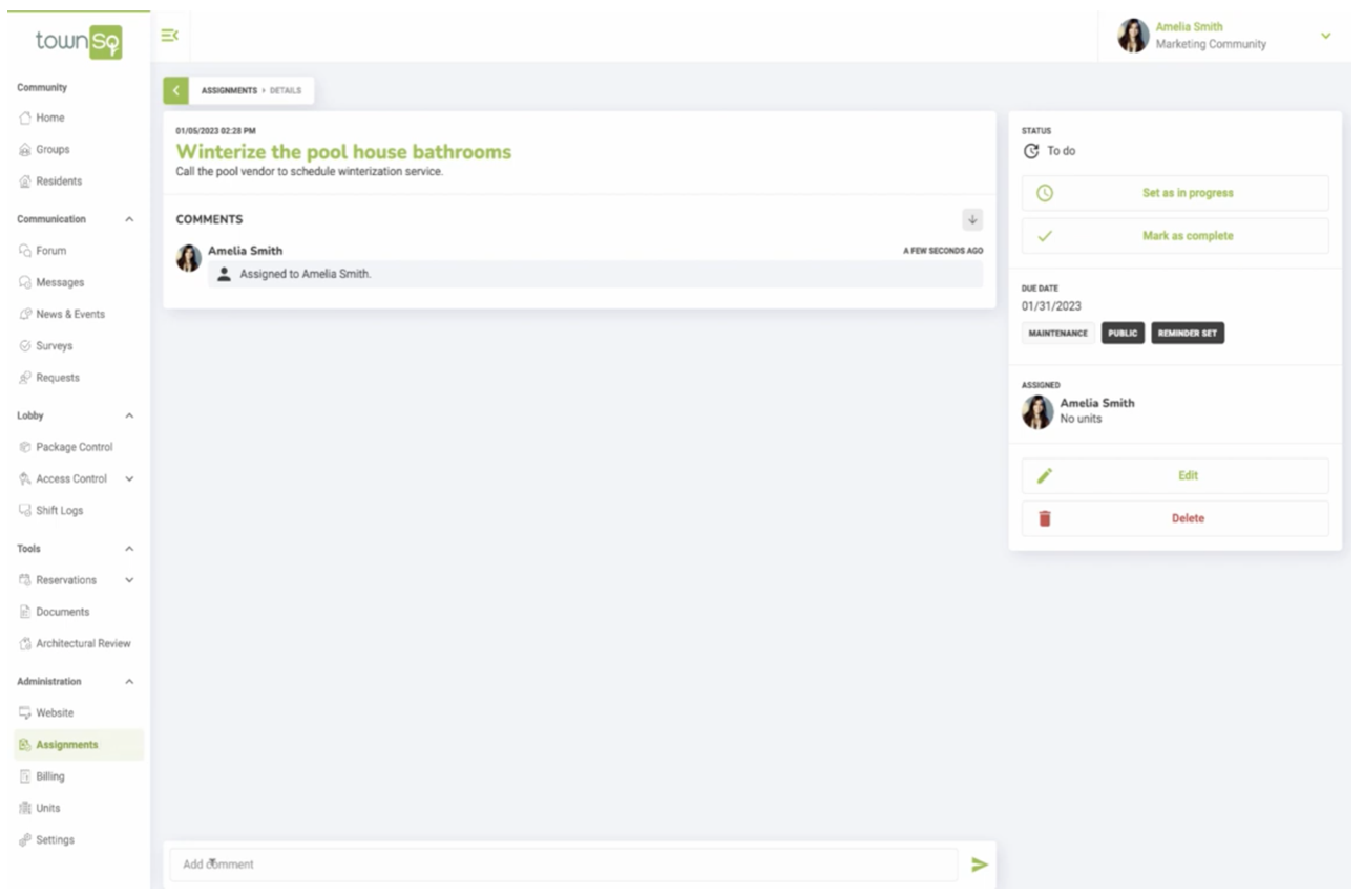 How TownSq’s Assignments Tool Can Keep Your HOA Organized