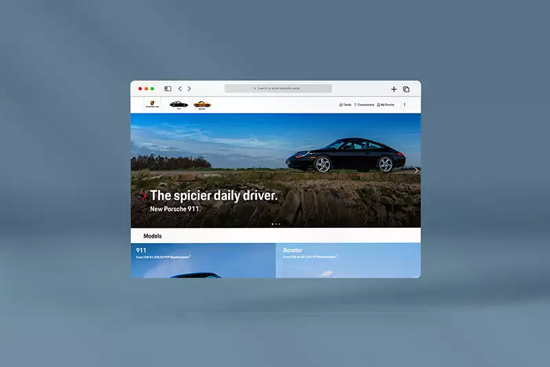 Case Study: ¿Cómo sería la página web de Porsche en 1999 con el diseño actual? | RodriDesign